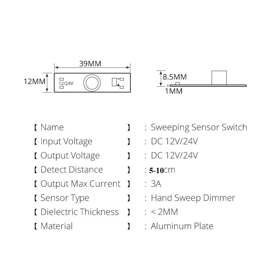 Buy Finger Hand Sweep Sensor Smart Switch Module Short Distance Scan ...