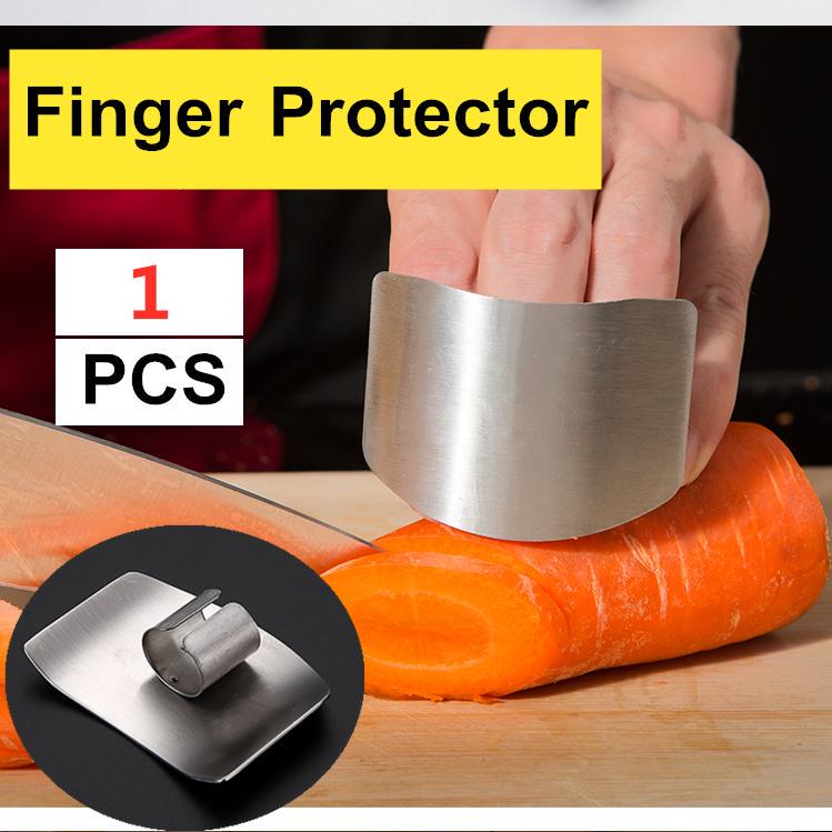 Buy Kitchen Stainless Steel Finger Protector Cutting Guard Safe Slice ...