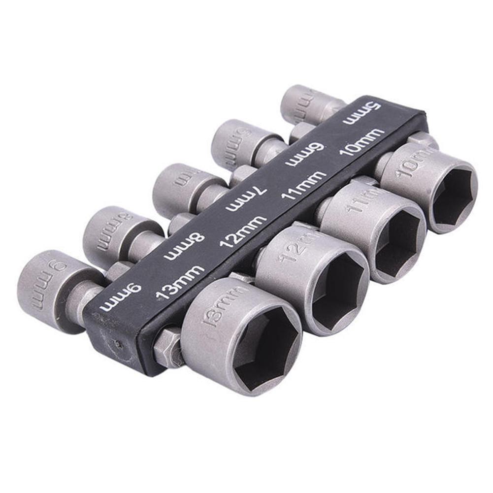 Buy 9pcs Hex Socket Sleeve Nozzles Nut Driver Set Drill Bit Adapter at ...