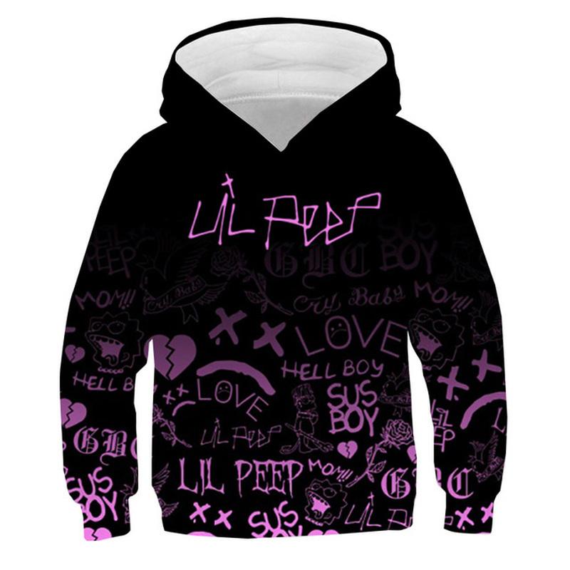 Buy 3D Lil Peep Hoodies Adults Kids Rapper Cry Baby Pullover Men ...