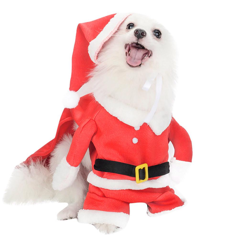 Santa Doggy Costumes Pet Apparel Decoration 1 Set Christmas Pet Dog ...