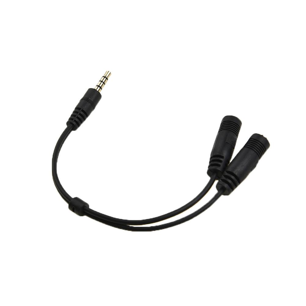 Buy Microphone Y Splitter Cable Adapter Combo Jack Splitter Headphones ...