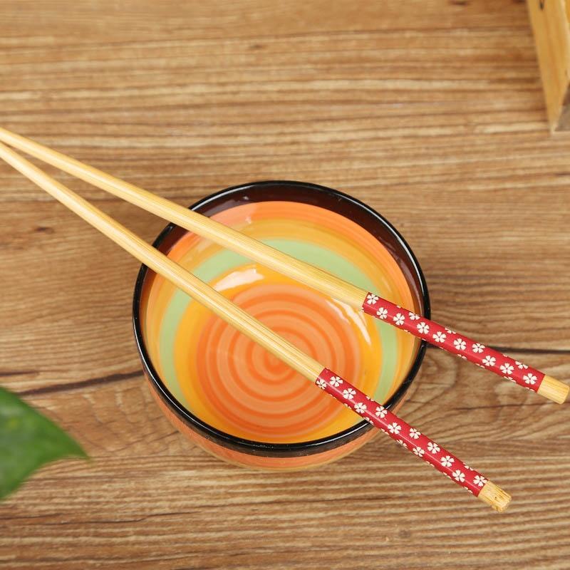 Buy 1 Pairs Small Floral Chopsticks Wooden Chopsticks Cook Noodles Deep ...