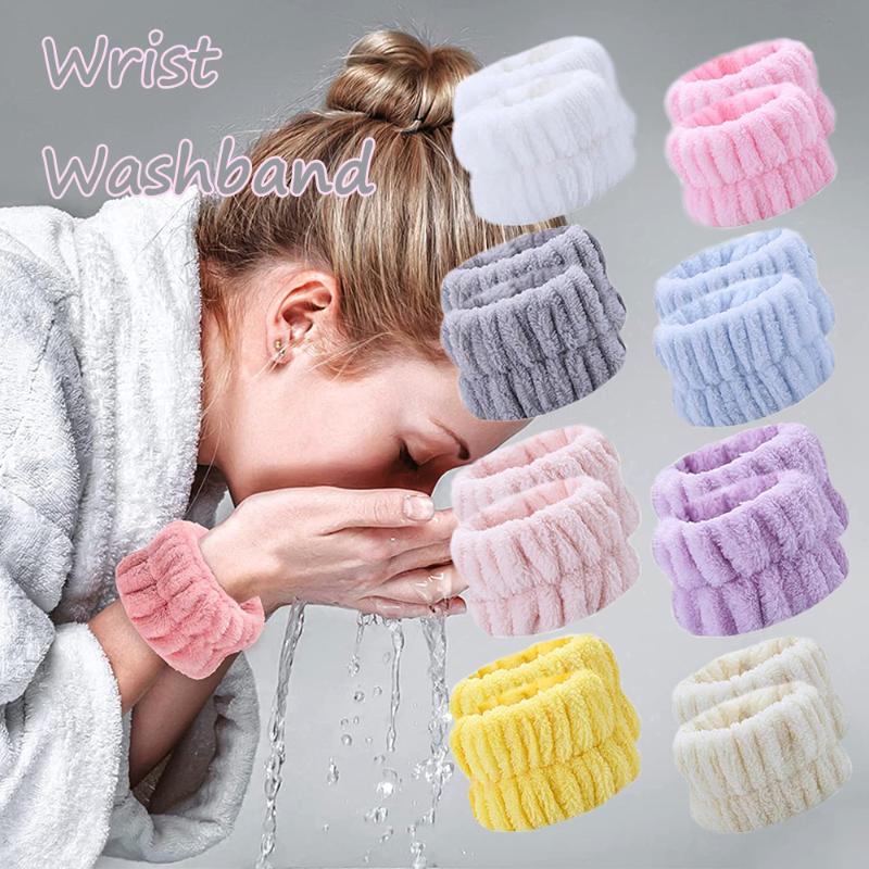 Buy 2Pcs Spa Sports Wrist Washband Microfiber Wrist Wash Towel Band ...