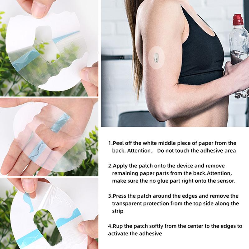 Buy 5Pcs Blood Glucose Monitoring Probe Sensor Patch Transparent And ...