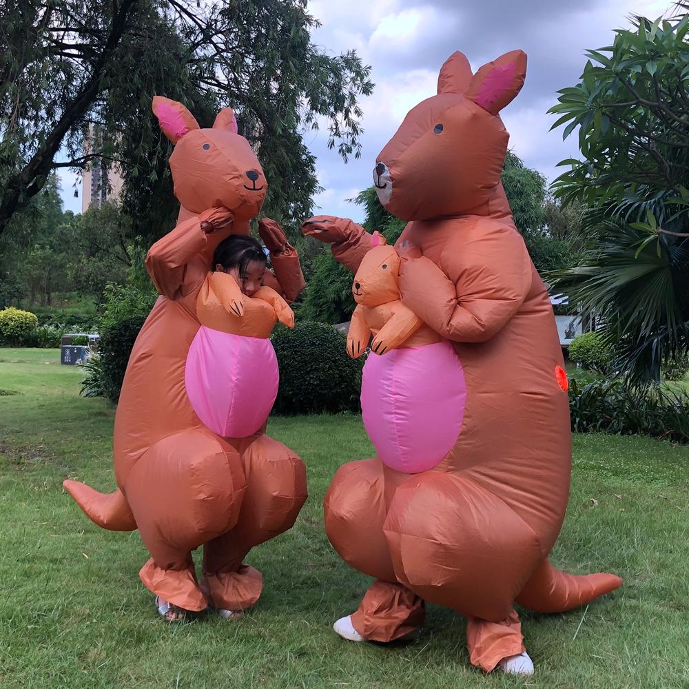 Buy Parent-Kids Adult Animal Kangaroo Inflatable Costumes Full Body ...