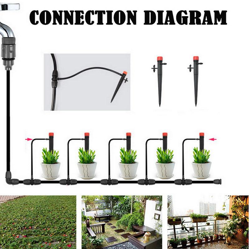 Buy Garden Adjustable Emitter Stake Water Dripper 360 Degree Water Flow ...