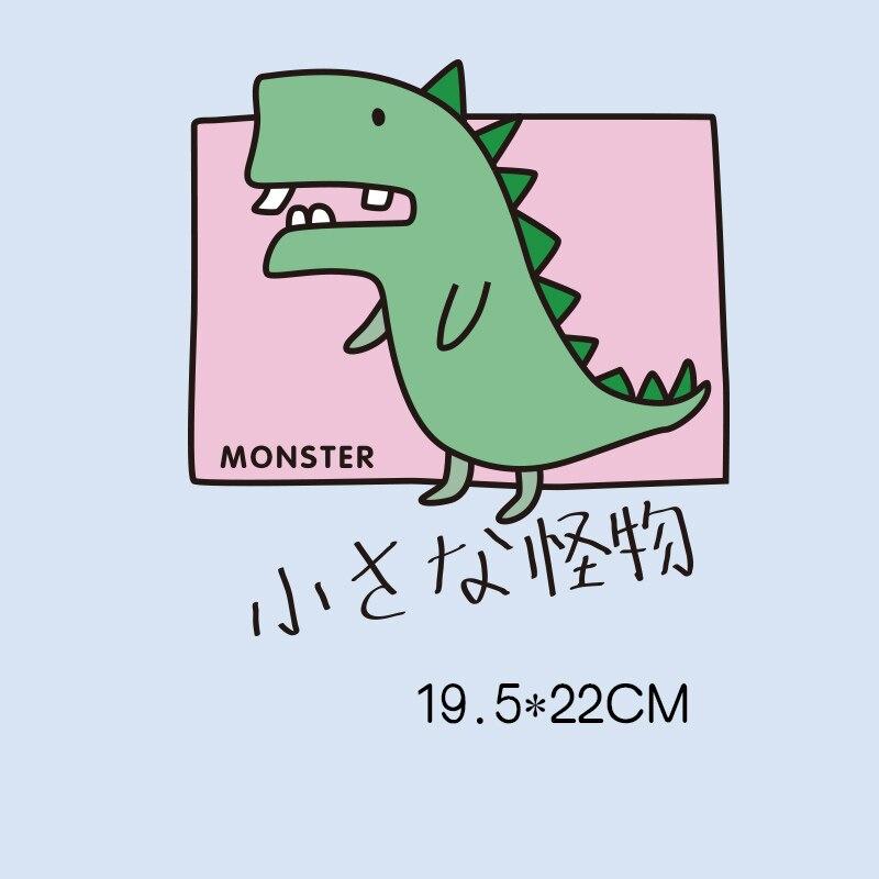 Buy Cool Dinosaur Heat Transfers Kawaii Animal Iron On Patches For ...