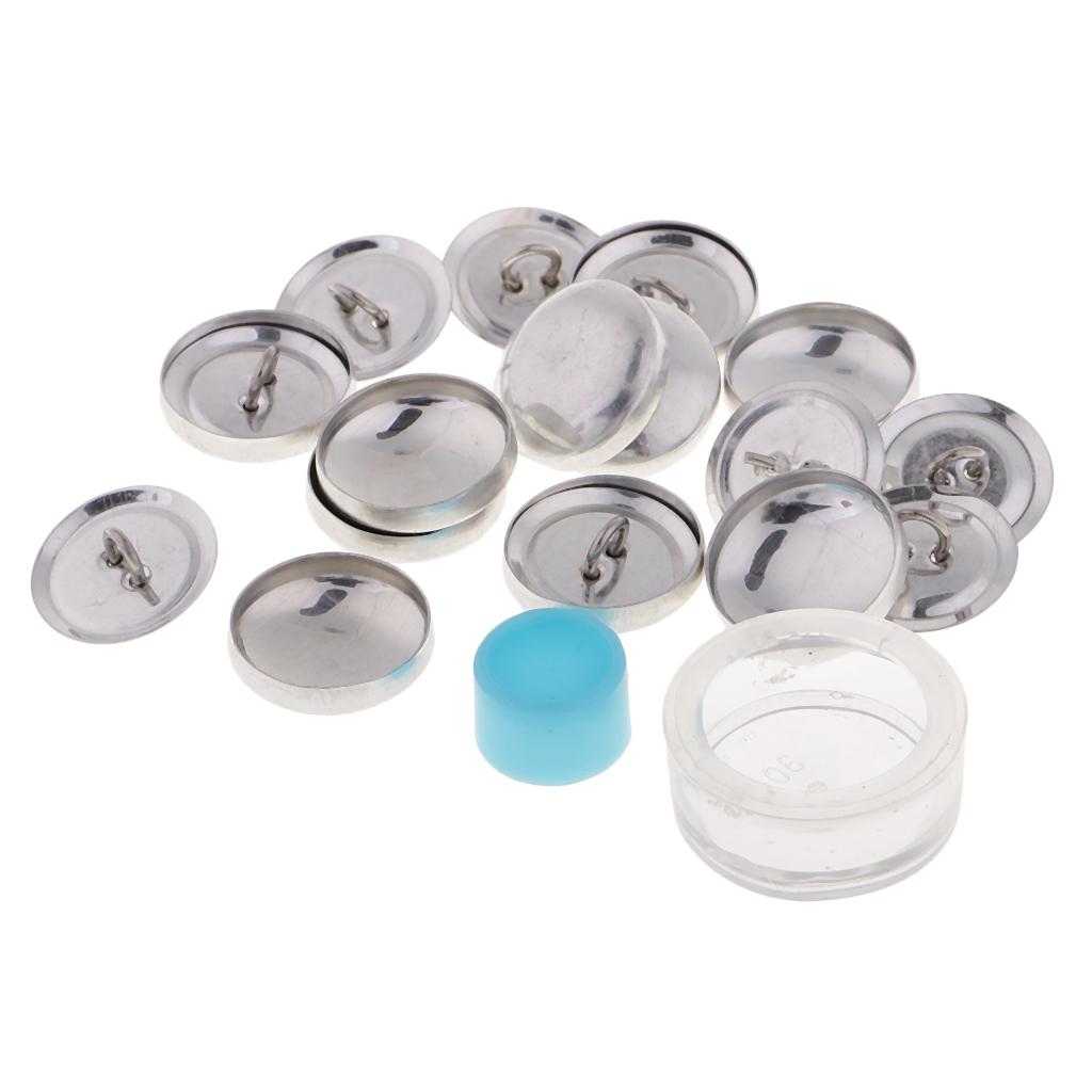 20 Sets Machine Press Button Cloth Base Semifinished Craft DIY 20mm ...