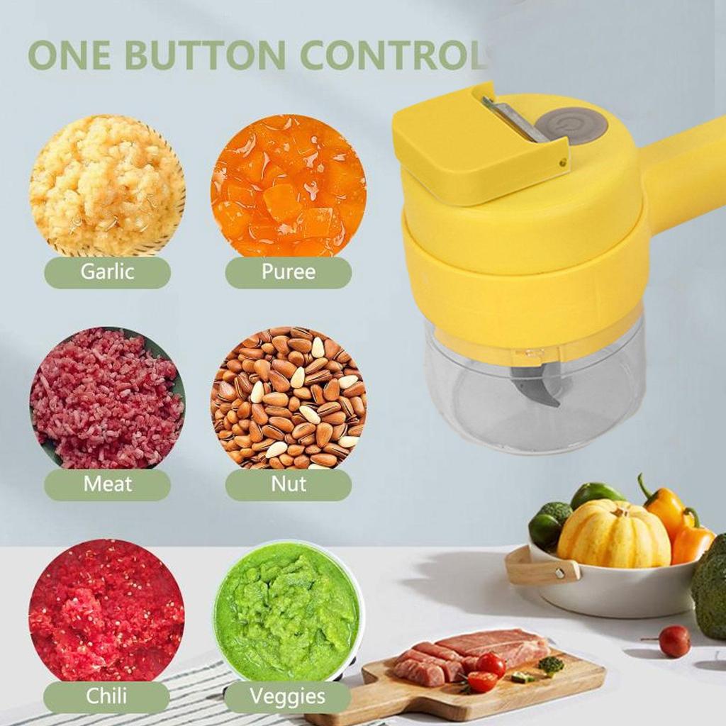 Buy 4In1 Multifunctional Electric Vegetable Cutter Slicer Mixer Cutting ...