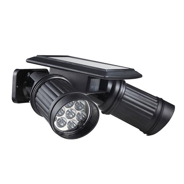 Buy Solar Lights Dual Head Spotlight Waterproof 14 LED Wall Lamp with ...