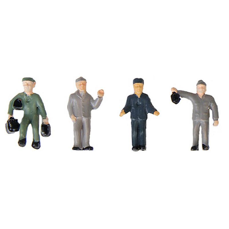 Buy Train Railways Workers Figures Model Toy + Ladder Trash Can 1:87 HO ...
