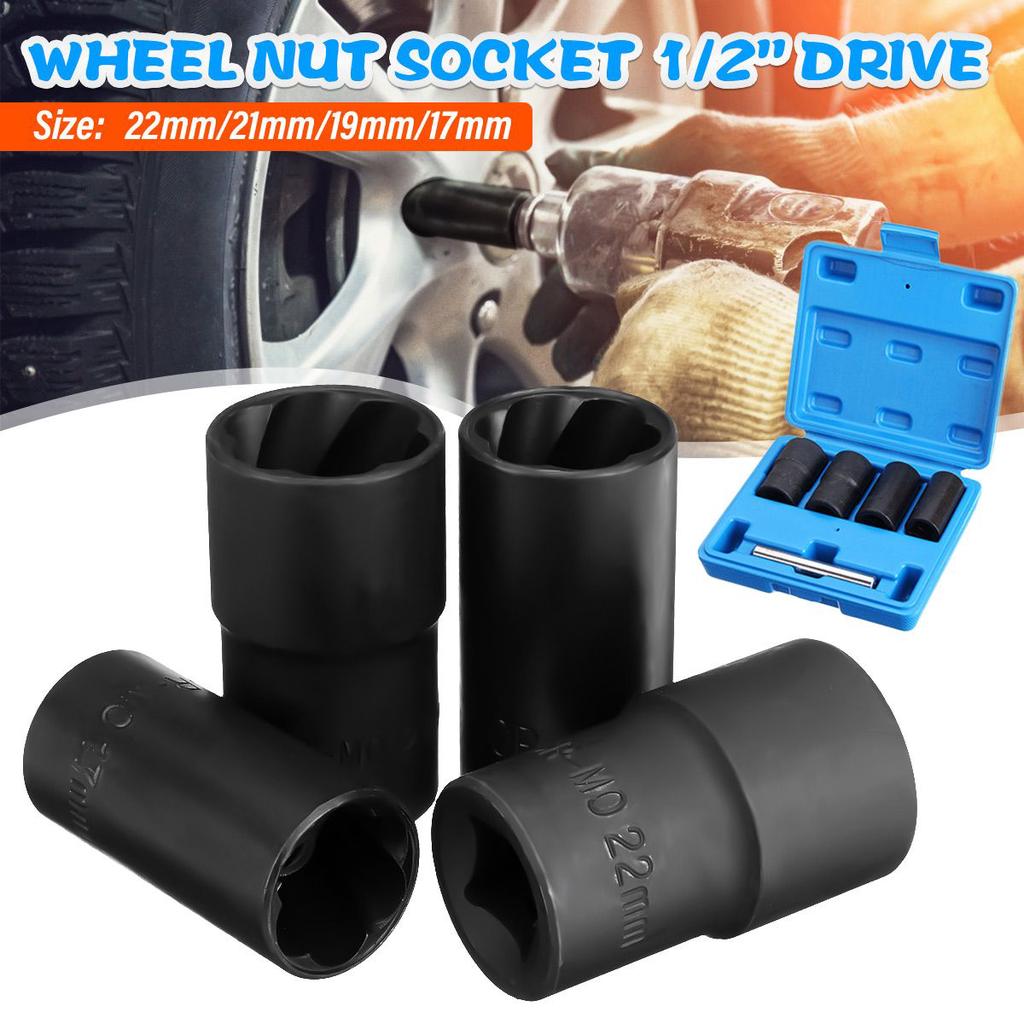 5Pcs/Set Universal Car Truck Tire Drive Impact Twist Sockets Locking ...