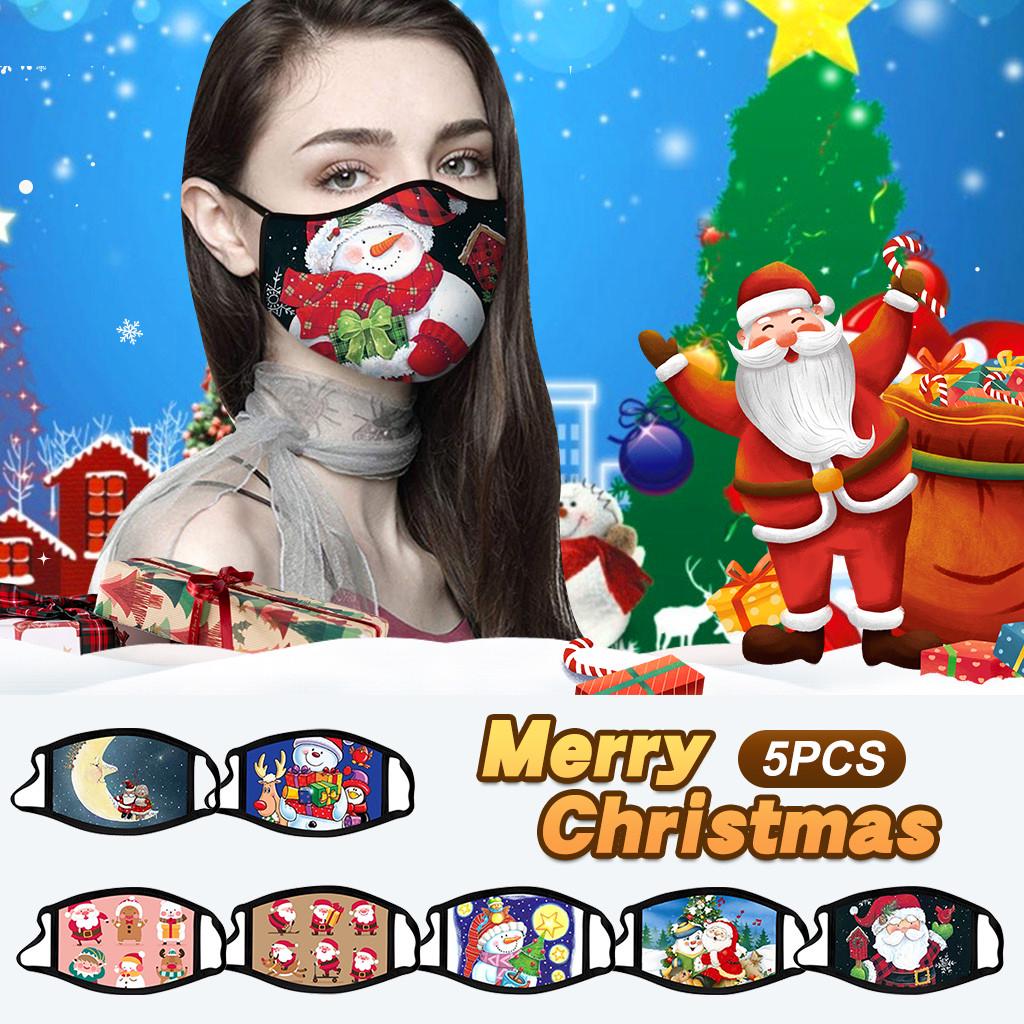 Buy Adult Washable Reusable Breathable Cotton Christmas Print Protector ...