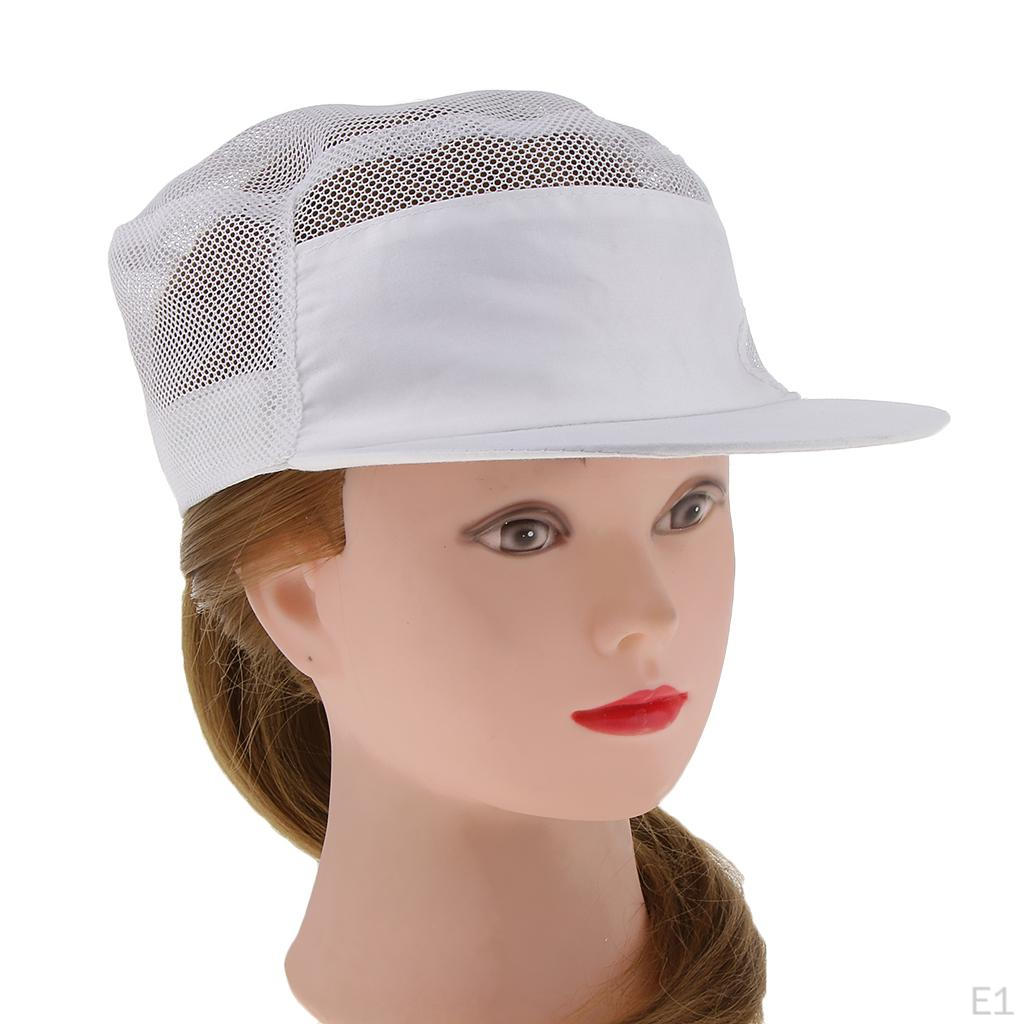Buy White Mesh Chef Hat Cap Catering Baker Kitchen Work Head Wrap ...