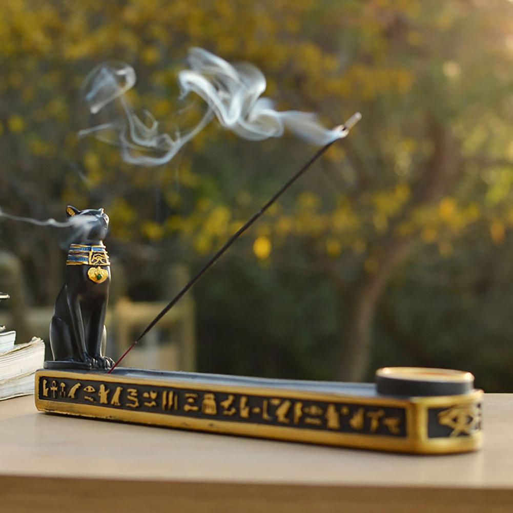 Buy Egyptian Mythology Bastet Egyptian Cat Resin Craft Incense ...