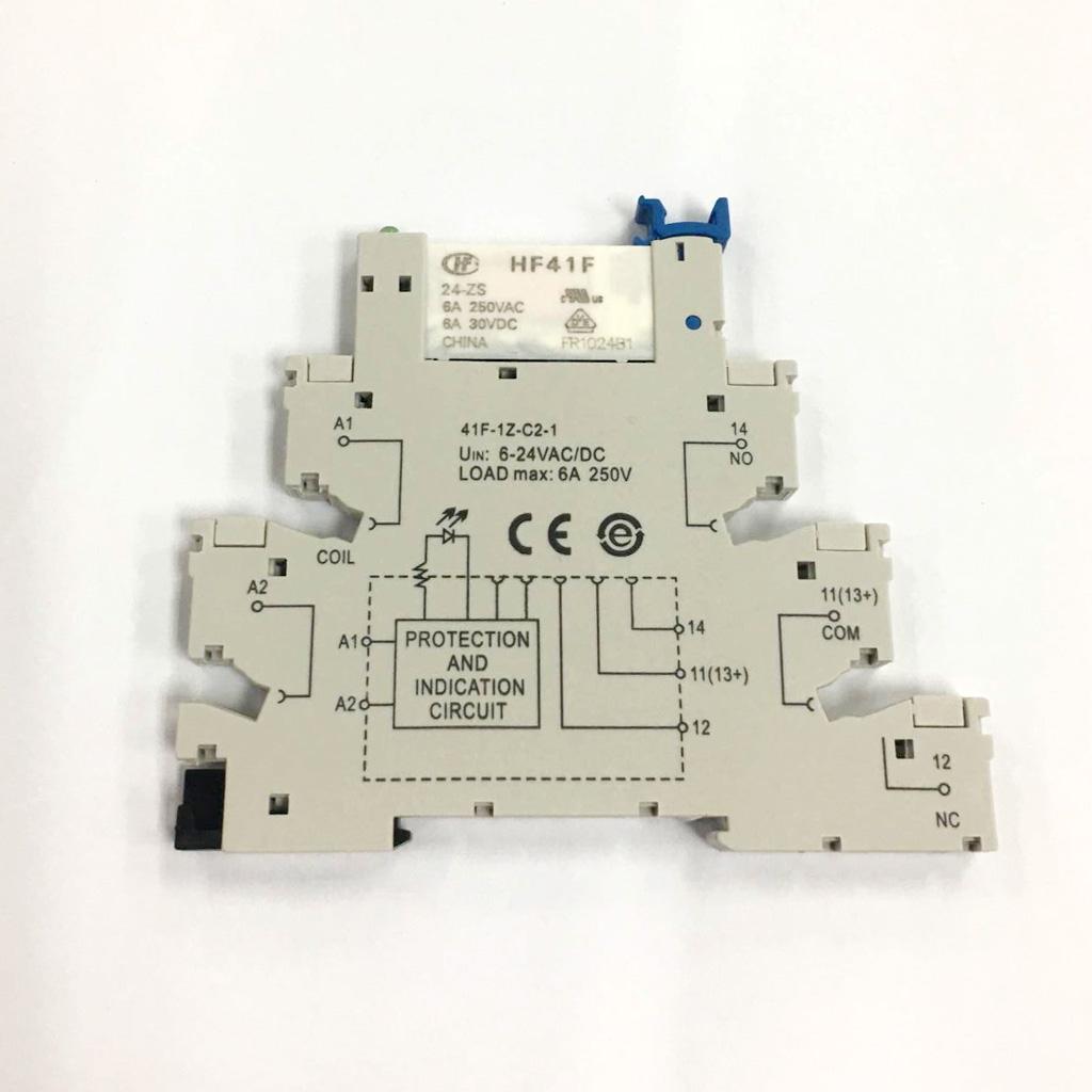 Buy Hongfa HF41F PCB Relay 5 PIN Socket 6 24V AC/DC 6A 41F 1Z C2 1 at ...