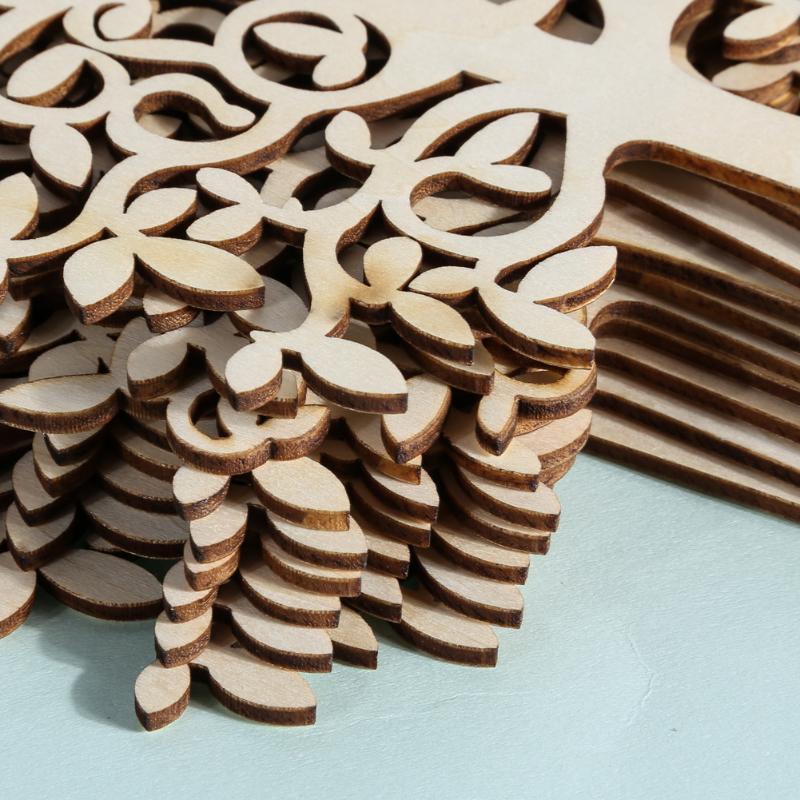 Cumpără 10pcs Wooden MDF Tree Shape for Family Tree Crafts la prețuri ...