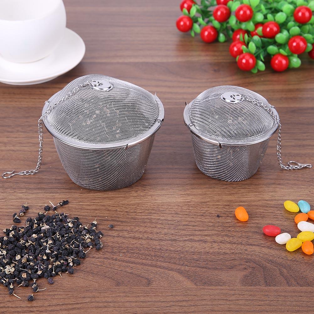 Buy Stainless Steel Bucket Mesh Tea Ball Stew Soup Spice Sieve Infuser ...