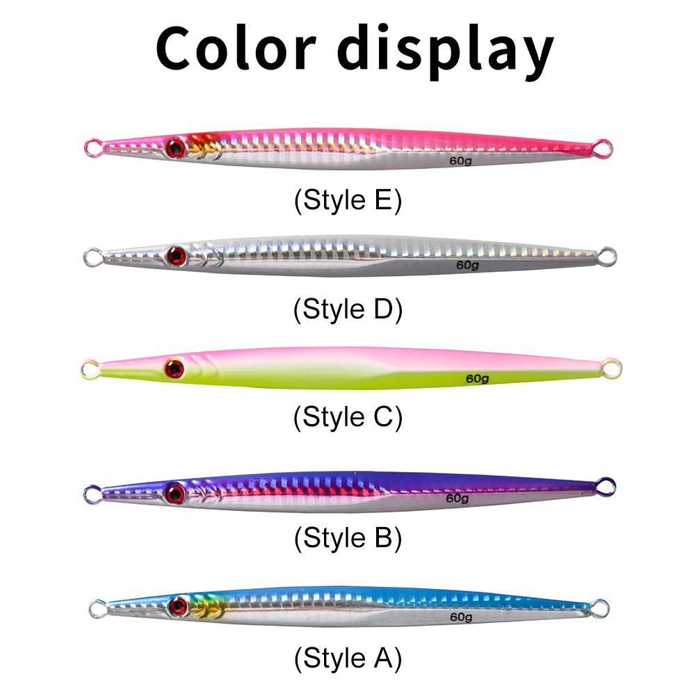 Buy 60g Jigbait Lure 3D Eyes Metal Simulation Fishing Lures Luminous ...