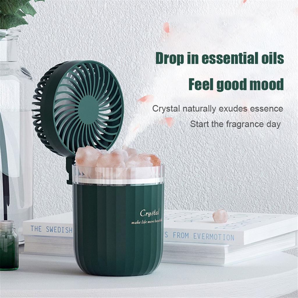 Portable USB Aromatheraphy Humidifier With Adjustable Fan Warm Light ...