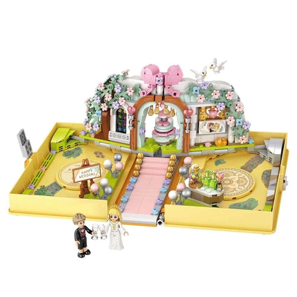 Buy Lizhi Wedding Building Block Book Folding Book Fairy Tale Small ...