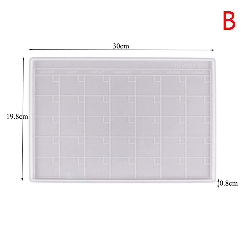 Buy Calendar Resin Molds Weekly Monthly Planner Silicone Mold For Epoxy ...
