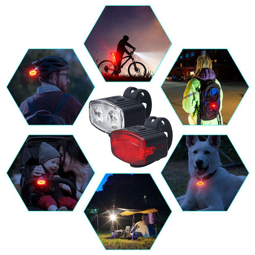 Buy Portable Mini Bike Light USB Cycling Lamp White/Red Bike Rear Light ...