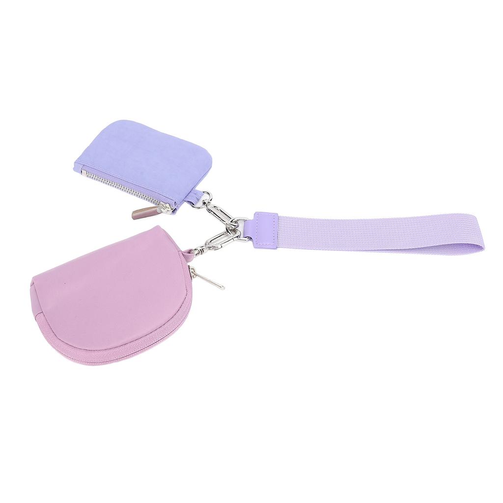 Wristlet Keychain Wallet Detachable Water Proof Nylon Dual Pouch ...