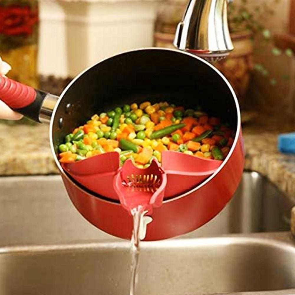 Buy Kitchenware Gadget Silicone Water Washing Rice Soup Funnel Pourer ...