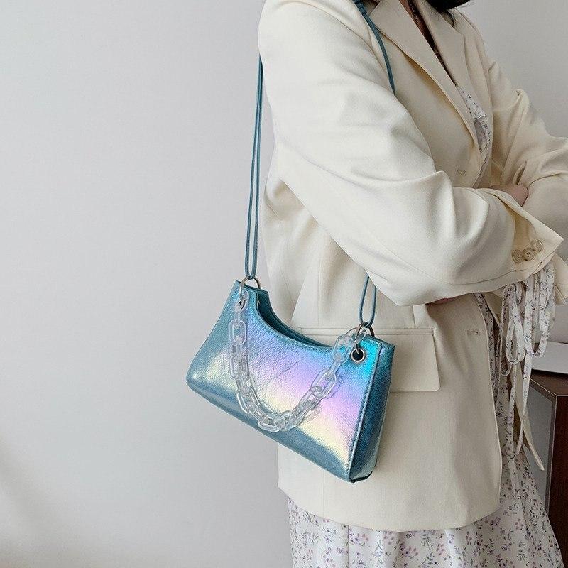 Cheap New Transparent Chain Shoulder Bags For Women Casual Messenger ...