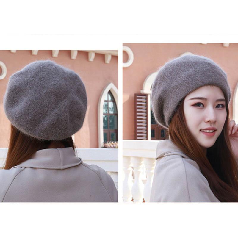 💰Kaufe Winterhut Frauen Baskenmütze Korean Printmaker Hut Warm Süßes ...