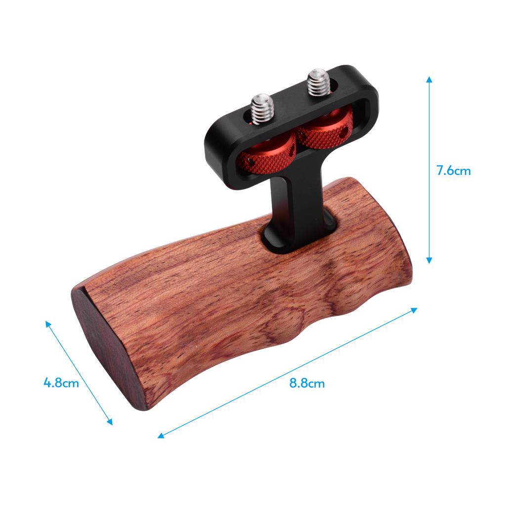 Buy Universal Camera Cage Wooden Handle Side Hand Grip with 14 Inch ...