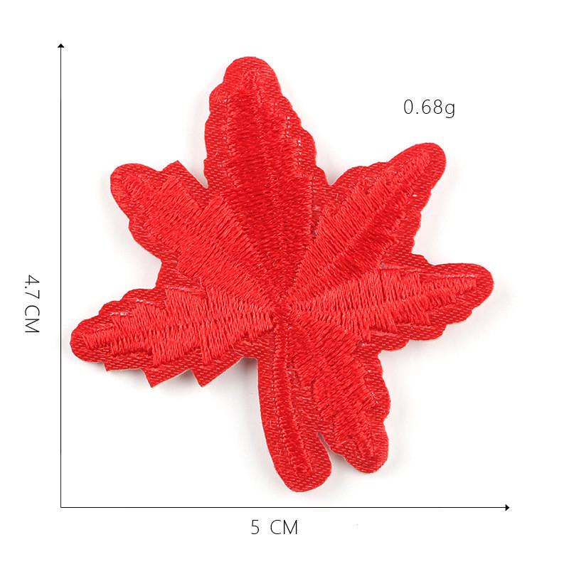 Buy 20Pcs Maple Leaf Patch Sewing On Embroidered Applique DIY Apparel ...