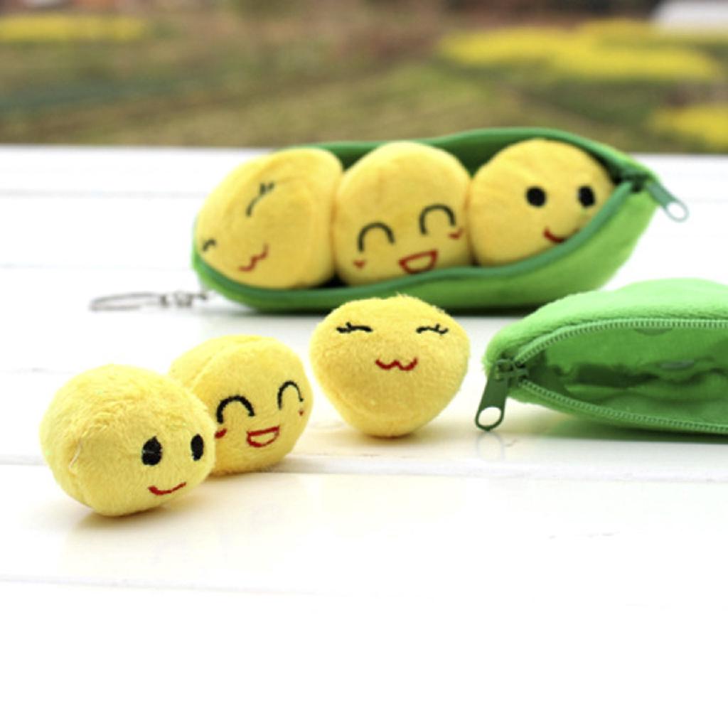 Buy Peasecod Pea Doll Beans Plush Stuffed Key Chain Emoji Toy Bag ...