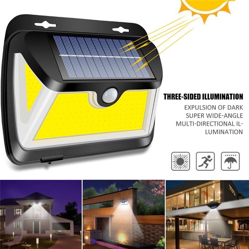 163 COB LED Solar Wall Light Motion Sensor Lamp for Garden uygun ...