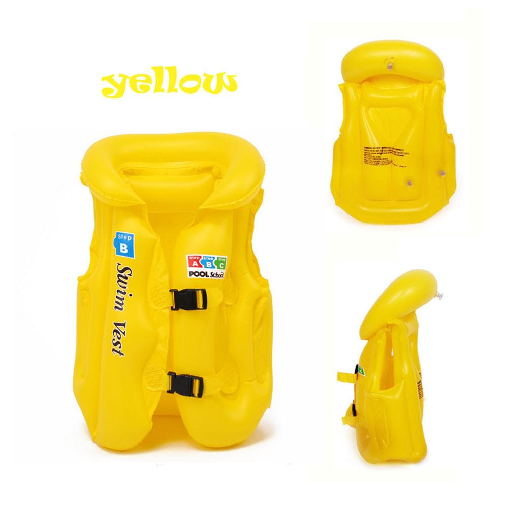 Buy Baby Kids Float Inflatable Swim Vest Solid Color Life Jacket ...