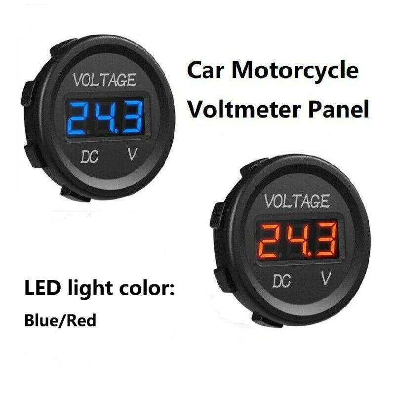 Buy 12V 24V Marine Car Motorcycle LED Digital Voltmeter Voltage Meter ...