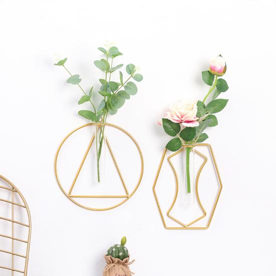 Buy Beautiful Hanging Flower Vase Geometry Shape Creative Dried at ...