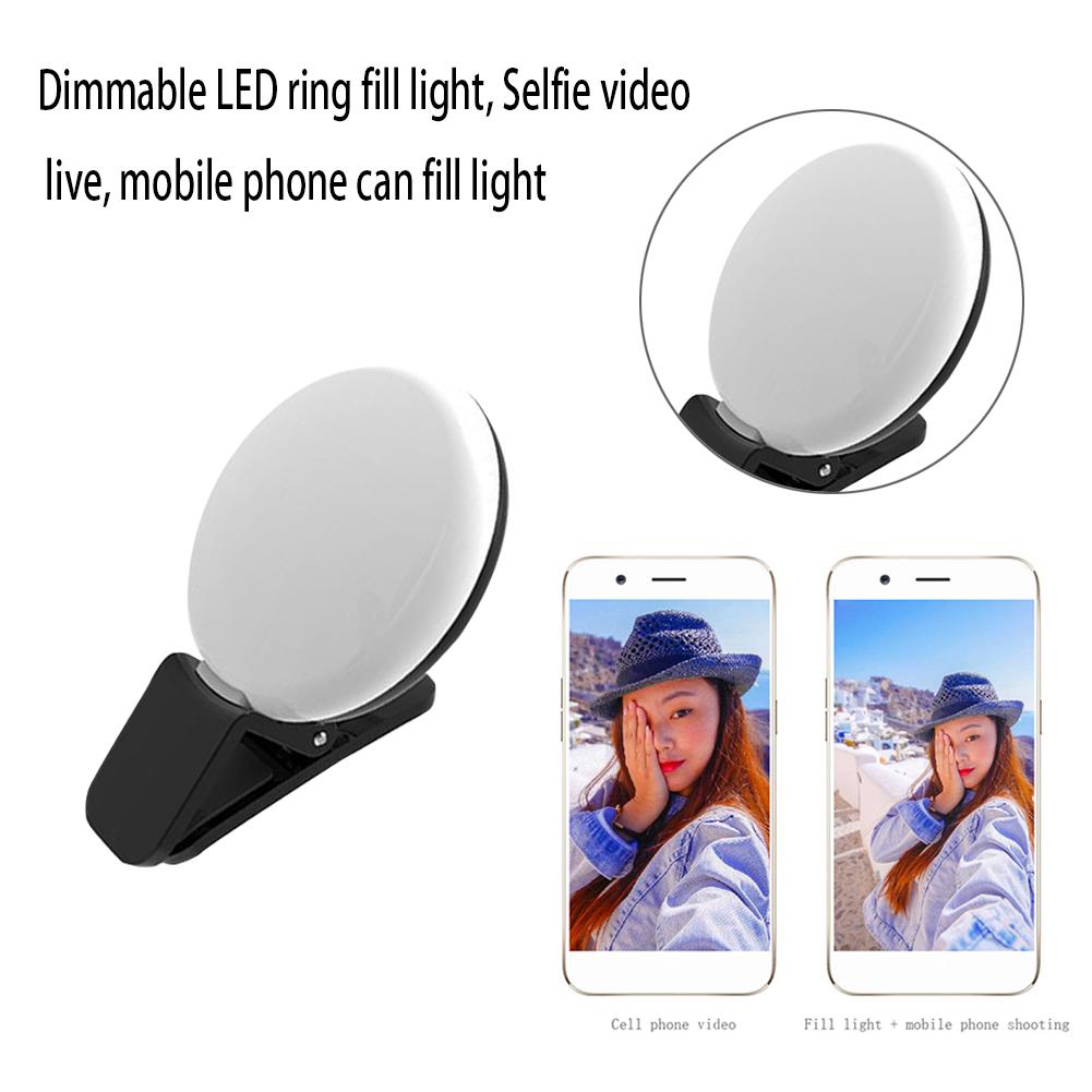 Buy LED Selfie Ring Light Mobile Phone Mini Fill Lights Live Clip Lamp ...