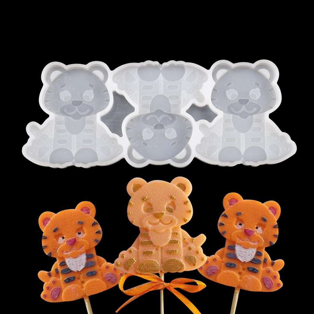 Candy Moulds Tiger Lollipop Shape Silicone Mold Lollipop Mould Home DIY ...