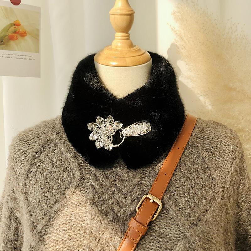 Buy Women Rex Rabbit Fur Scarf Female Autumn and Winter All-match Warm ...