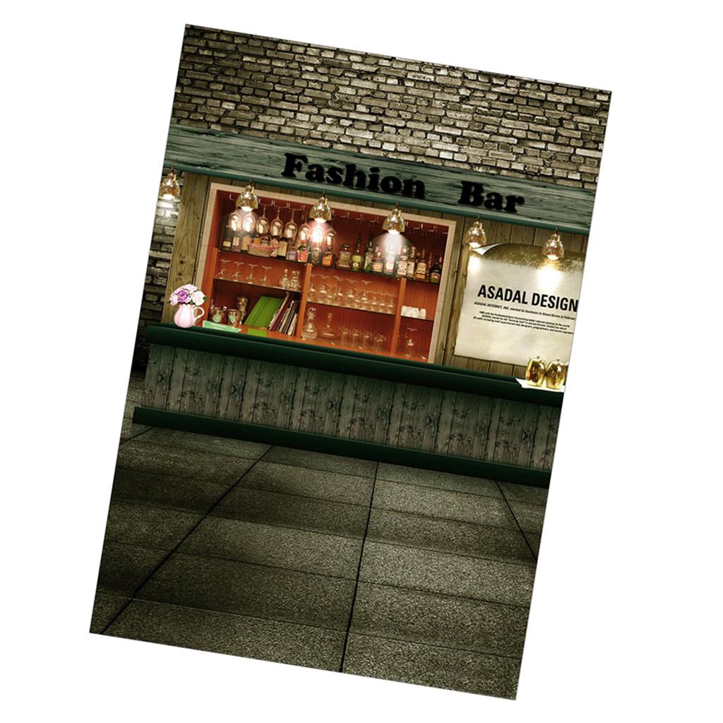 Buy Fashion Bar Backdrop Backcloth Background for Doll Photography Accs ...