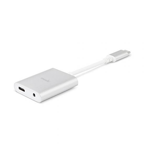 Buy Moshi 2 in 1 usb-c digital audio adapter with charging, usb-c to 3.5 mm, compatible with usb ...