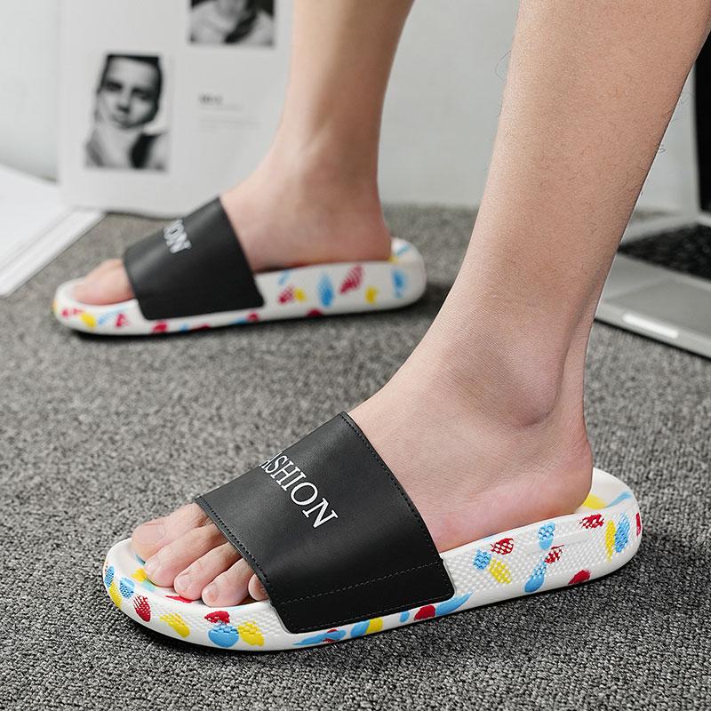 Buy Color couple slippers Fashion luxury sandals Soft comfortable anti ...
