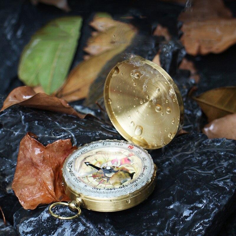 Cheap Compasses High Quality Camping Hiking Brass Gold Compass Pocket ...
