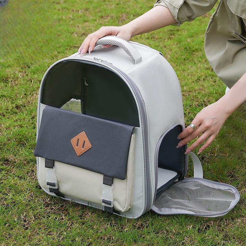 New Double Shoulder Cat Bag Portable Pet Backpack Oxford Cloth ...