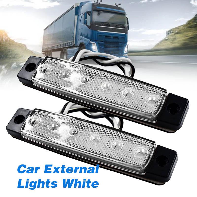 Buy 2pcs 12V Car External Lights White 6 SMD LED Auto Car Truck Lorry ...