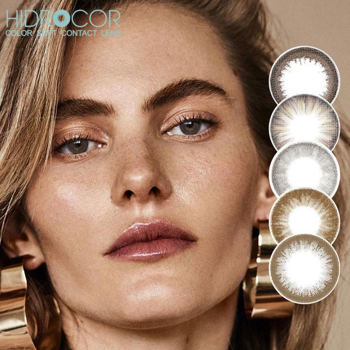 HIDROCOR 2Pcs Colorful Contact Lenses With Diopters Comfortable Eye ...