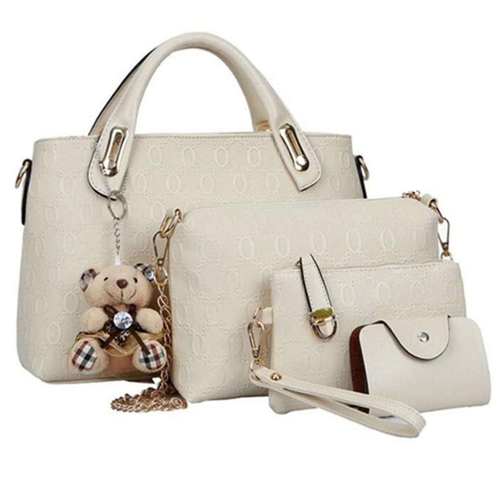Cute Luxury 4Pcs Women Top-handle Bag Shoulder Patchwork Crossbody ...